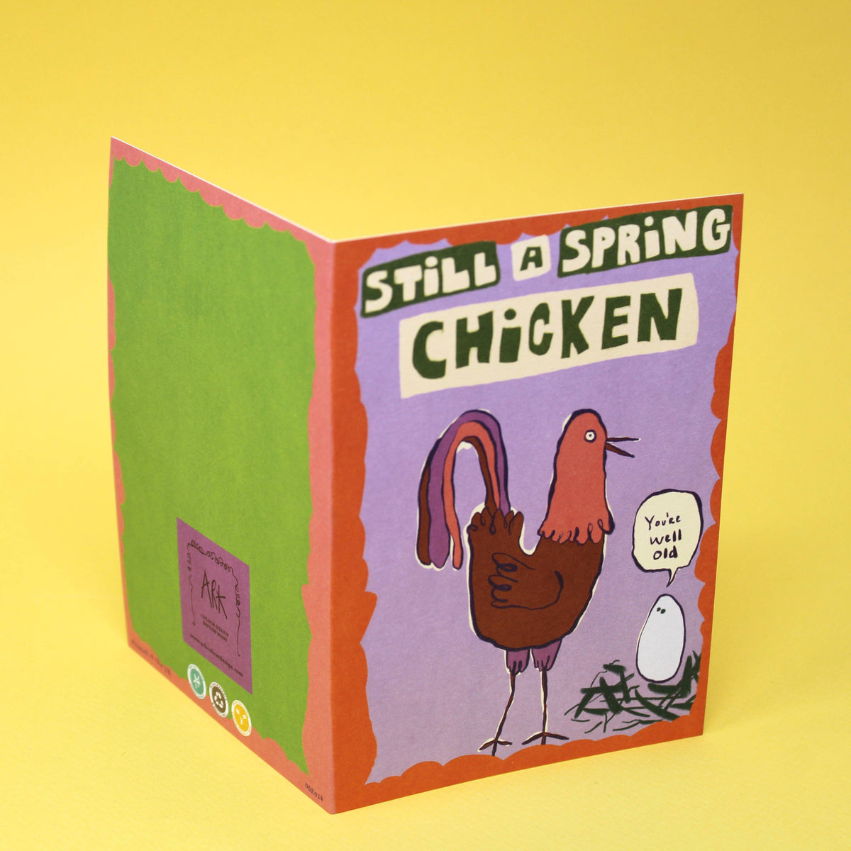Still a Spring Chicken Greetings Card | Ark Colour Design – Run to the ...