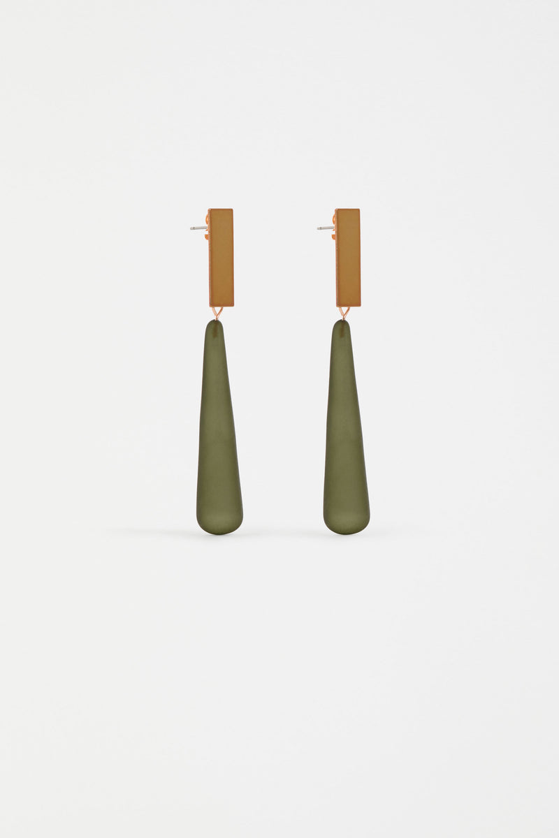 Arens Drop Earring - Dark Olive | Elk The Label – Run to the River